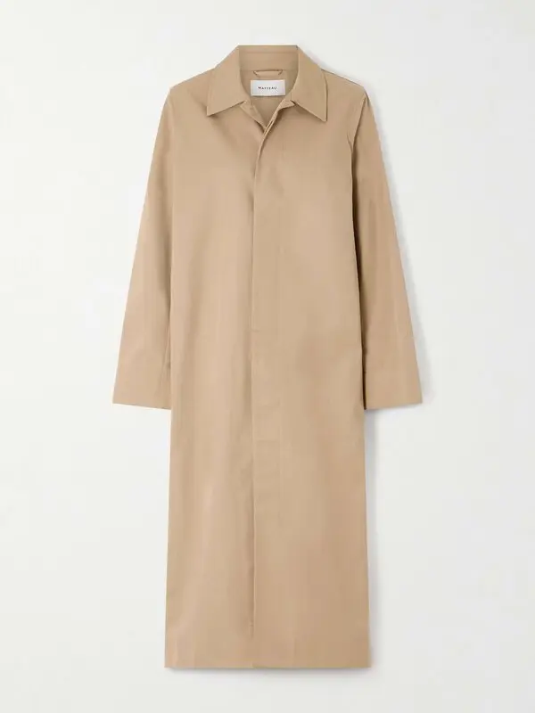 Matteau Long Macintosh Gabardine Coat - Beige