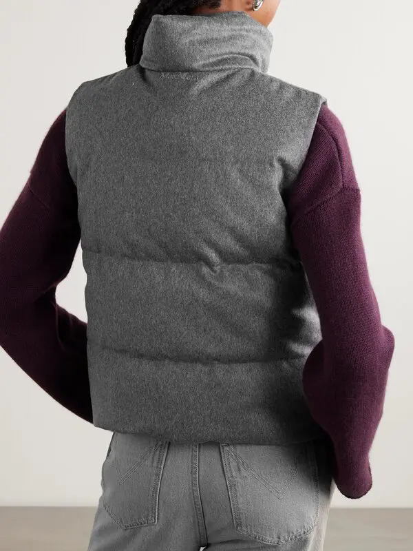 Max Mara Camoroso Quilted Cashmere Down Gilet - Gray
