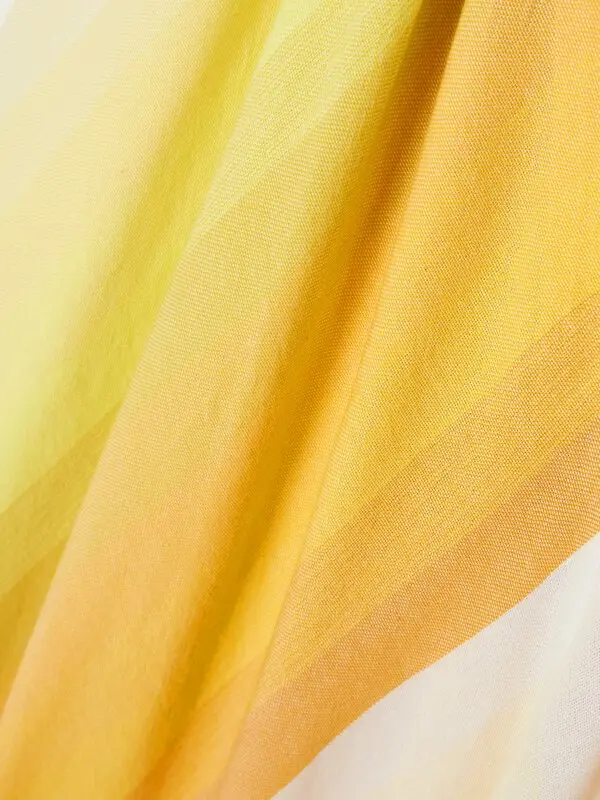 MARRAKSHI LIFE Oversized Striped Cotton Maxi Dress - Yellow