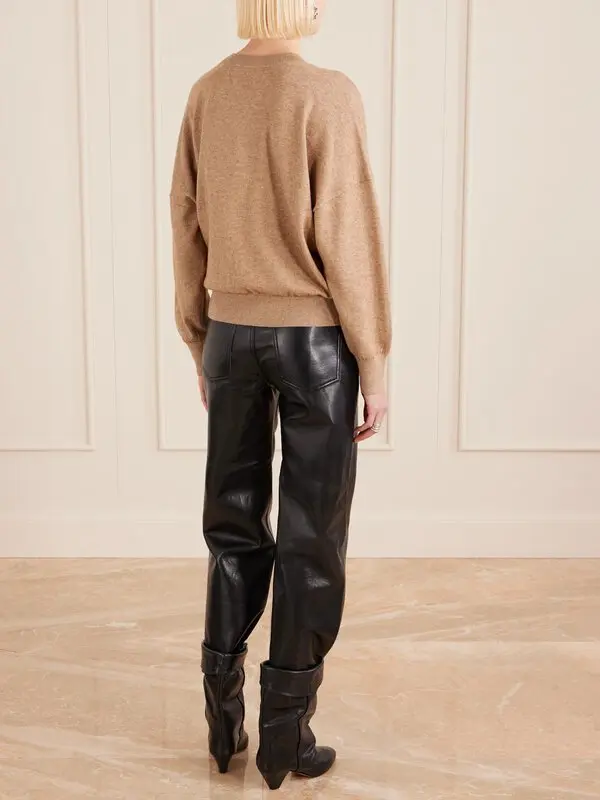 MARANT ETOILE Marisans Intarsia Cotton And Wool-blend Sweater - Brown