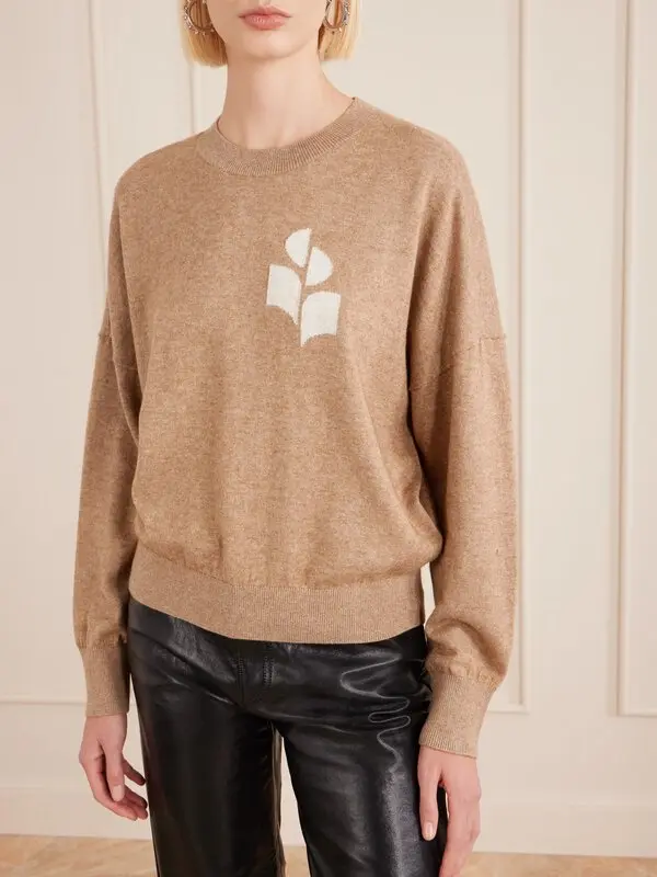 MARANT ETOILE Marisans Intarsia Cotton And Wool-blend Sweater - Brown