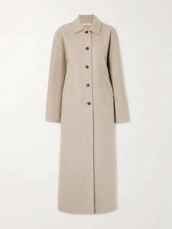 KALLMEYER Constance Herringbone Wool-blend Coat - Brown