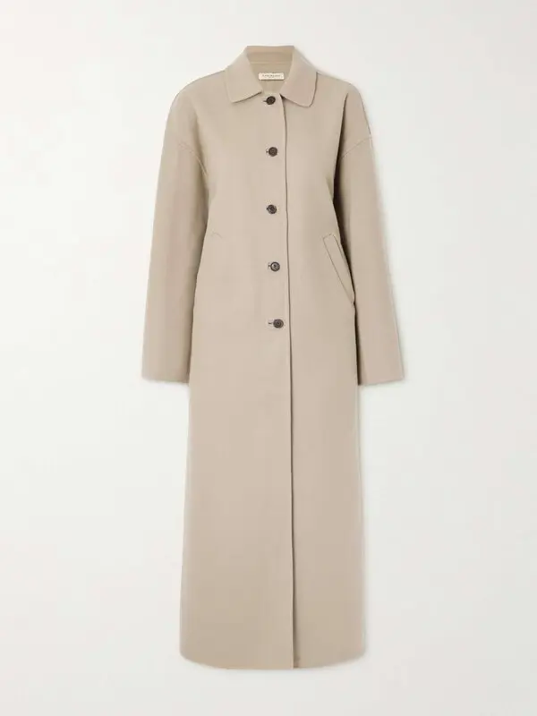 KALLMEYER Constance Herringbone Wool-blend Coat - Taupe
