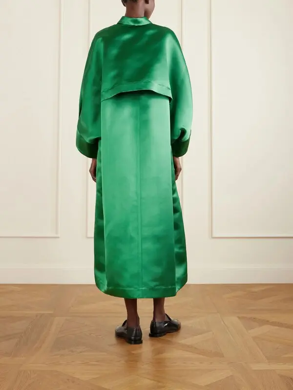Givenchy Belted Silk-satin Shirt Dress