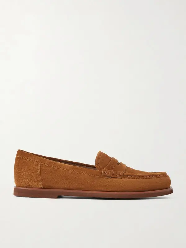GIANVITO ROSSI Suede Loafers - Brown