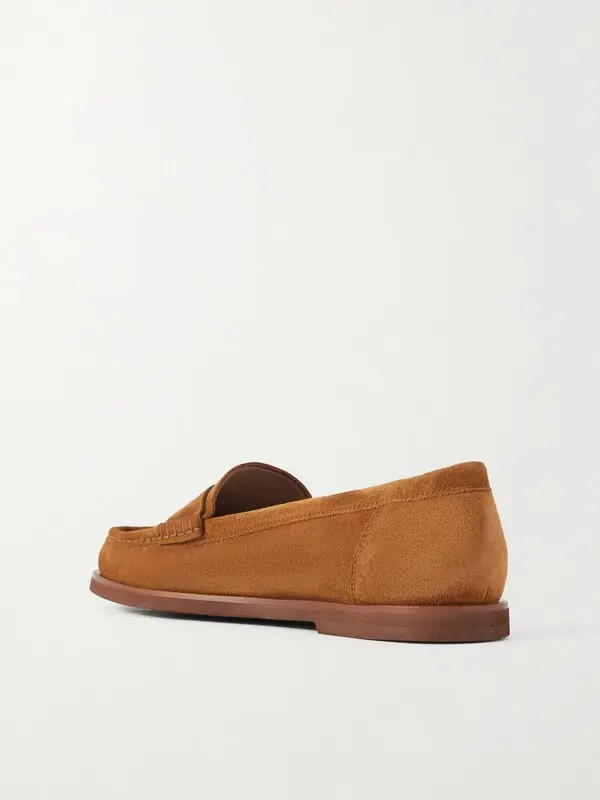 GIANVITO ROSSI Suede Loafers - Brown