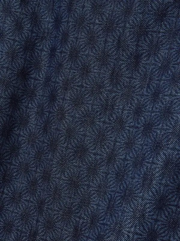 Dries Van Noten Printed Denim Midi Dress