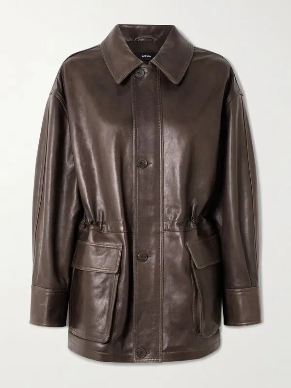 ARMA Maeve Leather Jacket - Brown