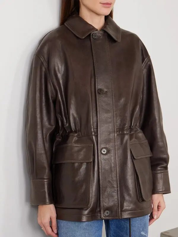 ARMA Maeve Leather Jacket - Brown