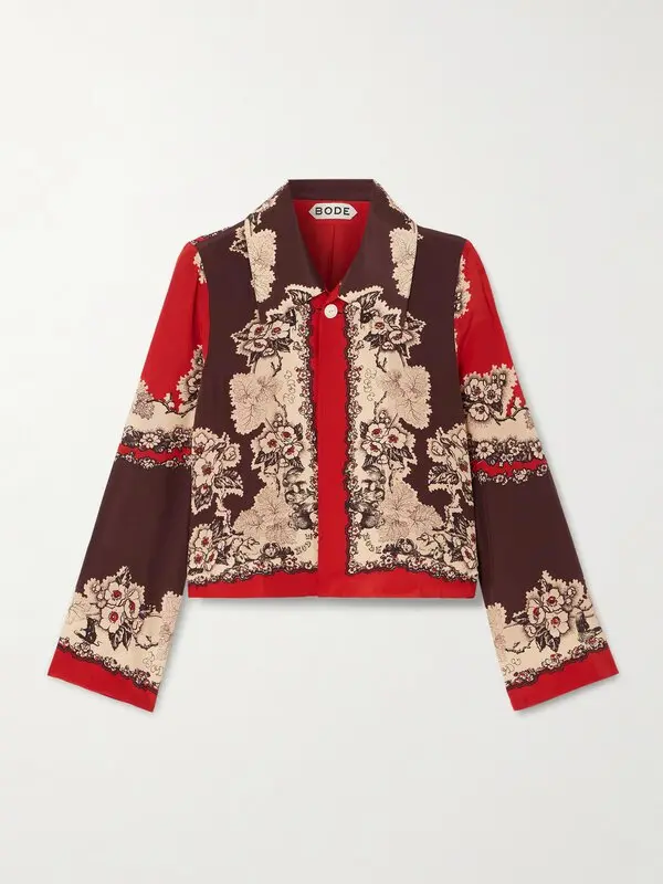 BODE Printed Silk Jacket