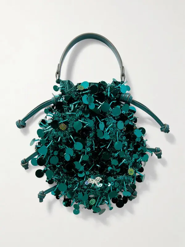 ANYA HINDMARCH Beetle Embellished Clutch