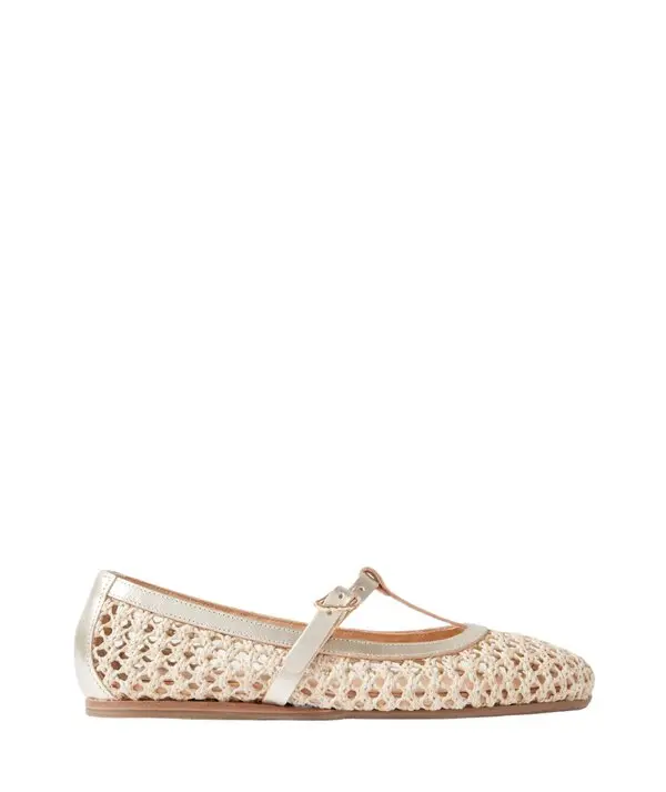 ANCIENT GREEK SANDALS Aerati Raffia Ballet Flats - Neutrals
