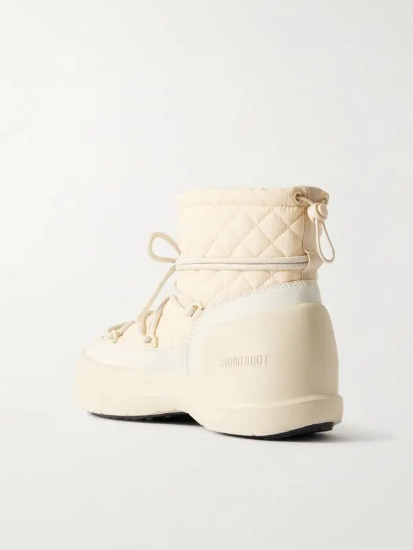 Moon Boot Mezzaluna Mid Rubber And Quilted Shell Snow Boots