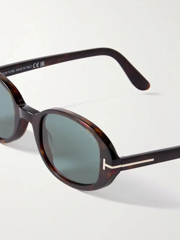 TOM FORD Iggy Oval-frame Sunglasses - Tortoiseshell
