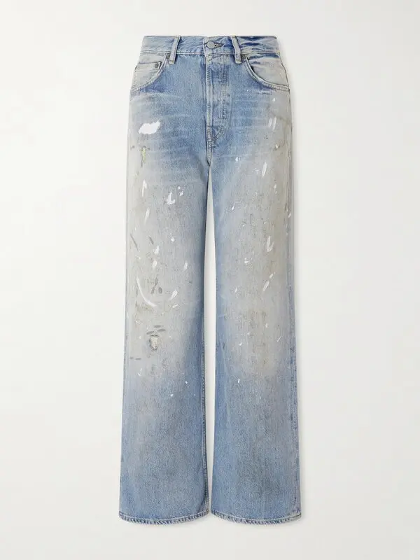 Acne Studios 2021 Distressed Mid-rise Straight-leg Jeans