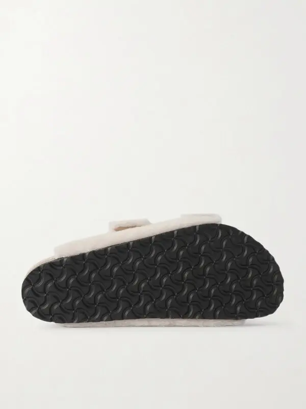 BIRKENSTOCK Arizona Shearling Sandals - Neutrals