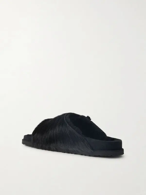 BIRKENSTOCK Zürich Shearling-lined Calf Hair Sandals