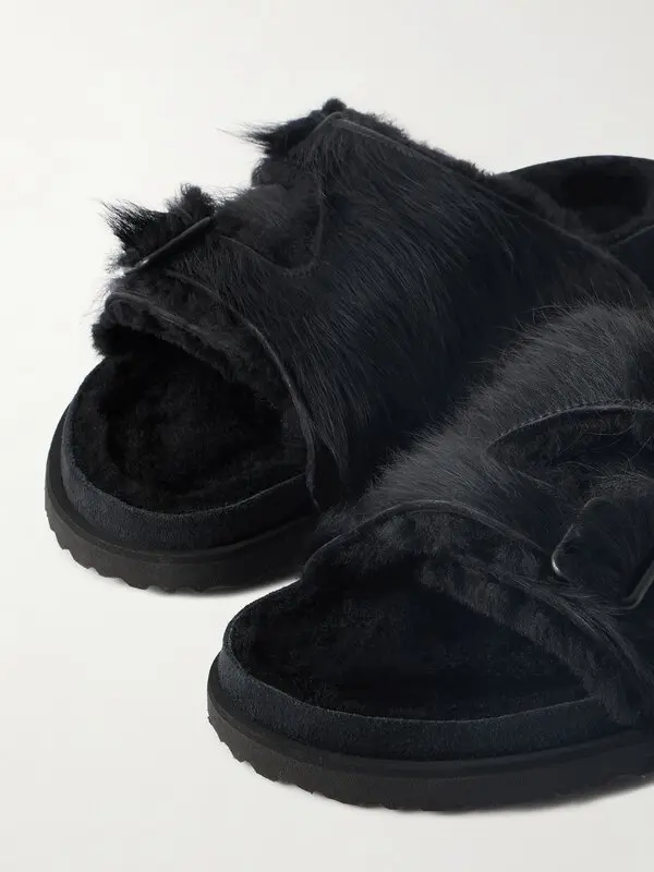 BIRKENSTOCK Zürich Shearling-lined Calf Hair Sandals