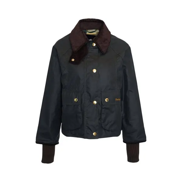 Barbour Crop Beadnell Wax Jacket - Green