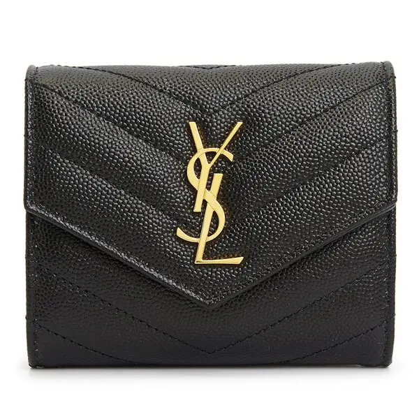 Saint Laurent Monogram Short Wallet - Black