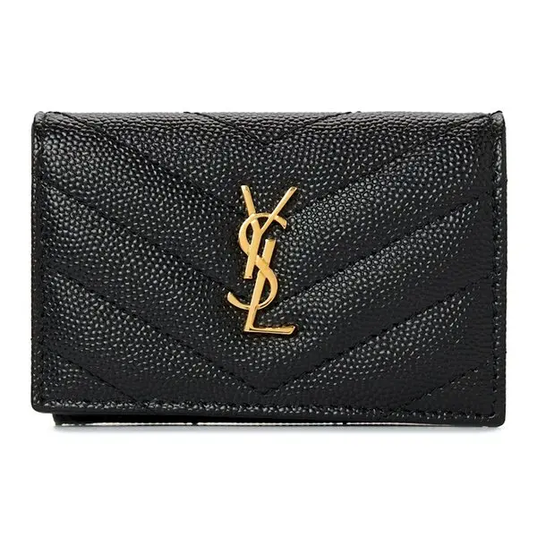 Saint Laurent Monogram Short Wallet - Black