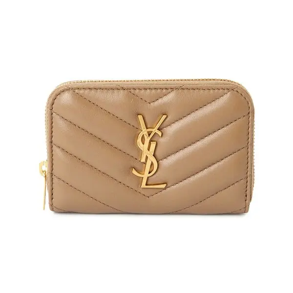 Saint Laurent Cassandre Card Holder - Beige