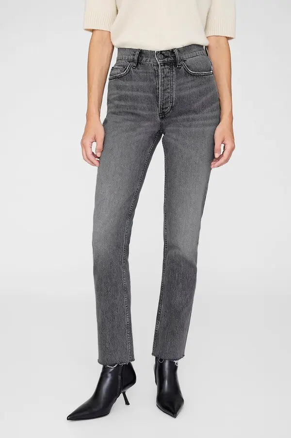 ANINE BING Bruno Regenerative Cotton Jeans - Ash Grey