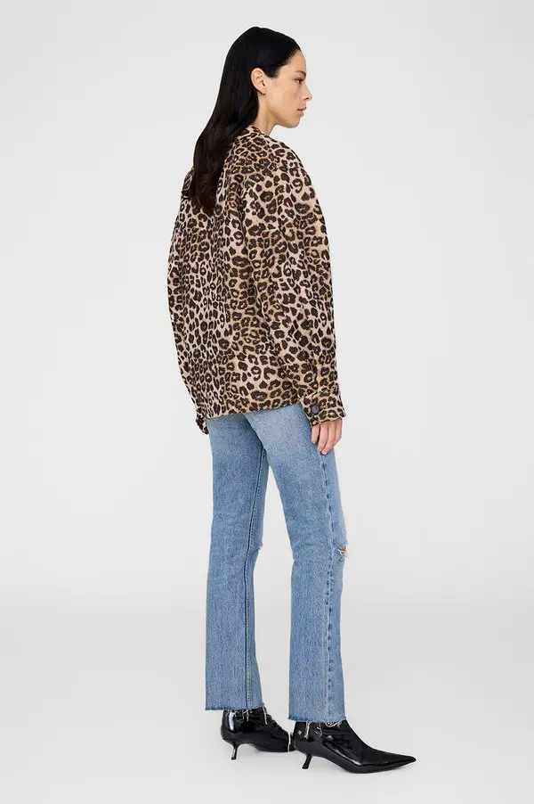 ANINE BING Flynn Leopard Print Jacket