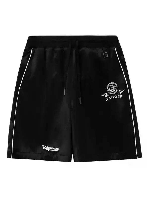 WOOYOUNGMI Drawstring Piping Shorts - Black