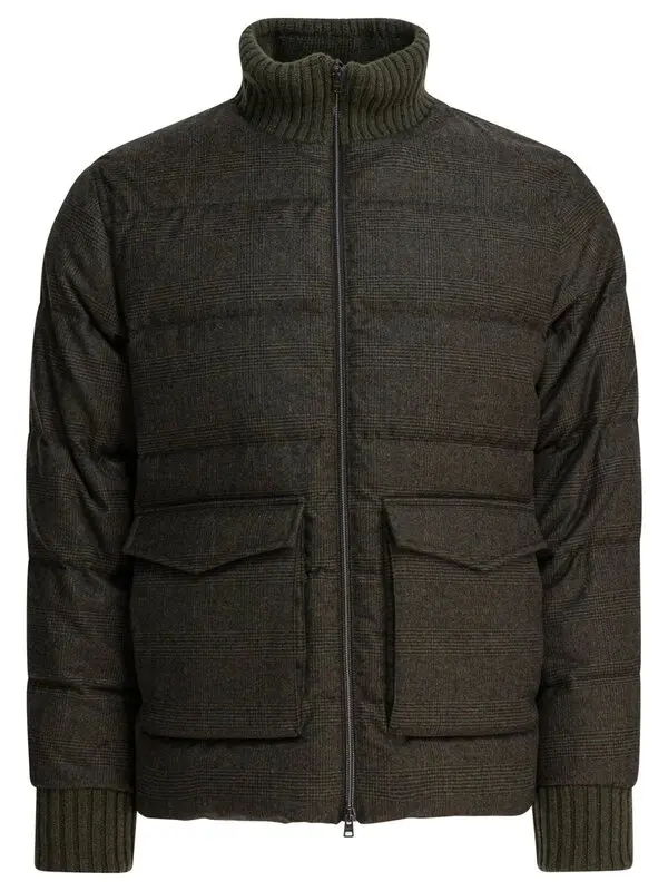 Herno Wool And Cashmere Bomber Jacket - Green