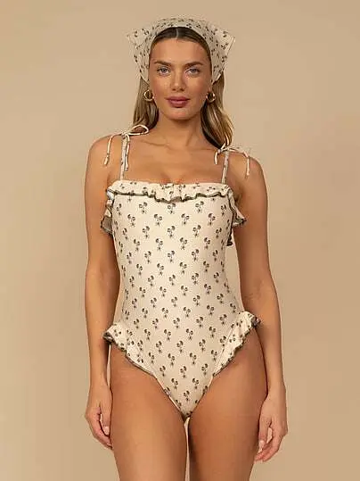 Victoria's Secret Jacelyn Ruffle One-piece Swimsuit - Floral