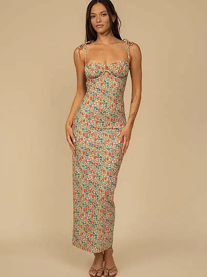 Victoria's Secret Montce Petal Maxi Slip Dress - Floral