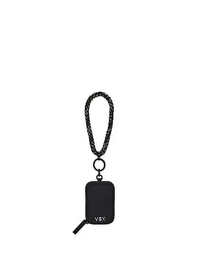 Victoria's Secret Vsx Pouch Wristlet Keychain - Black