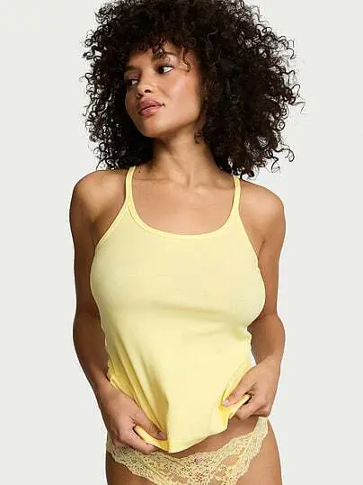 Victoria's Secret Ribbed Tank Top - Yellow