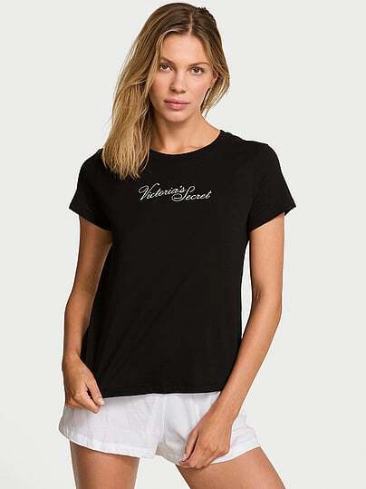 Victoria's Secret Cotton Tee - Black