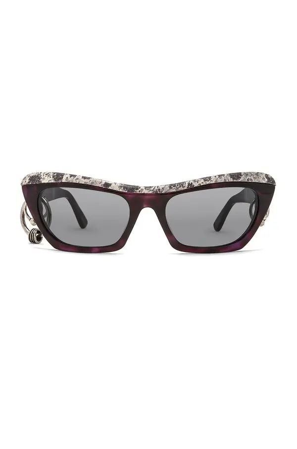 Acne Studios Dielle Sunglasses - Black Purple Grey & Dark Grey