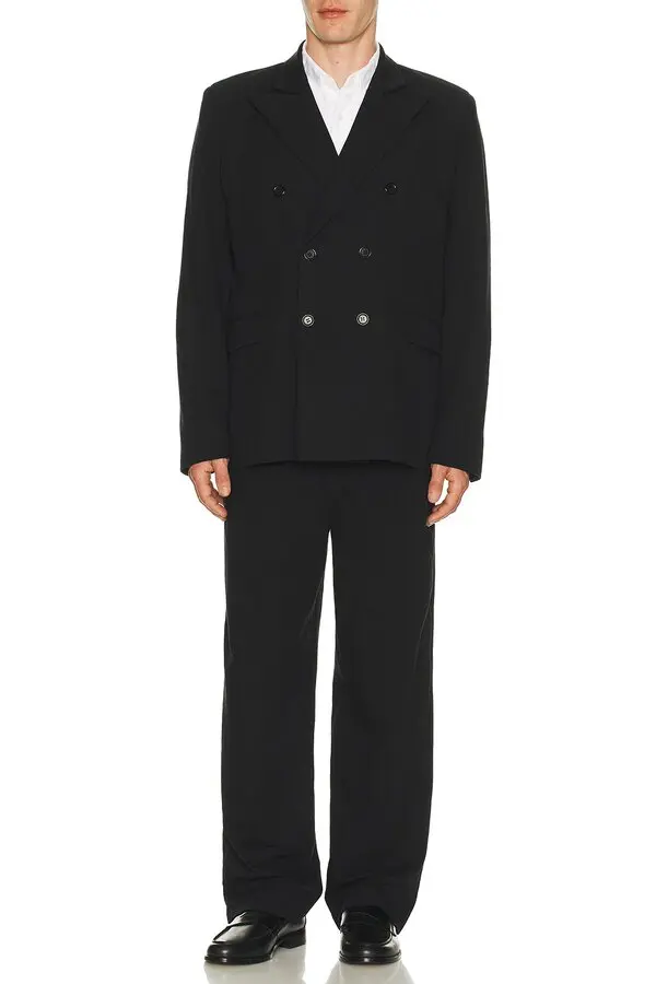 PALMES Wide Pleated Suit Trousers