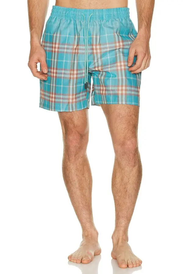 Burberry Check Swim Shorts - Atom Blue Check