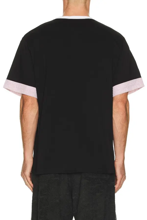 CHARLES JEFFREY Turn Up Tee In Black