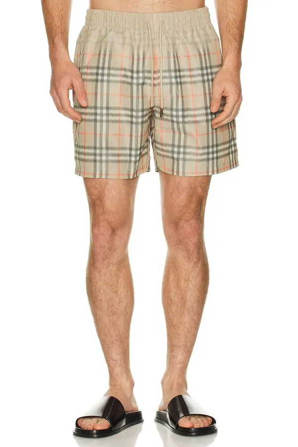 Burberry Check Swim Shorts - Sand Ip Check