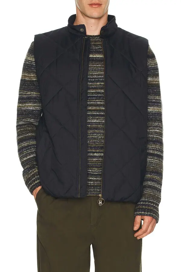 Barbour City Harrington Quilted Gilet Vest - Navy