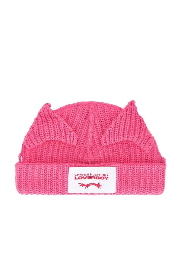 CHARLES JEFFREY Chunky Ears Beanie - Pink