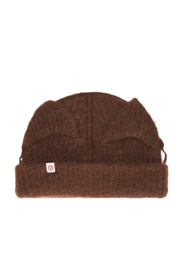 CHARLES JEFFREY Alpaca Chunky Ears Beanie - Brown