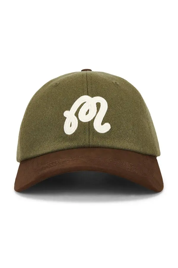 MALBON M Script Dad Hat - Olivine