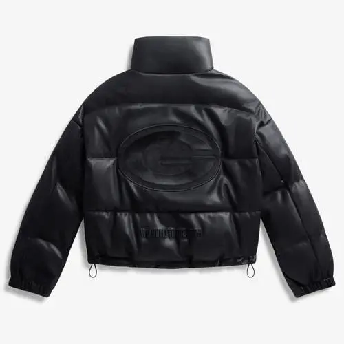 OFF SEASON Green Bay Packers Faux Leather Puffer Jacket