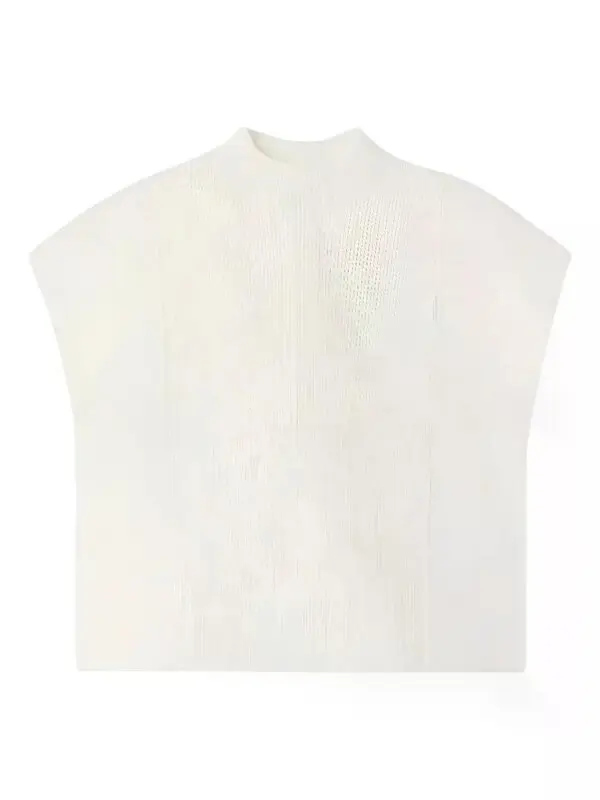 CFCL Ribbed Mock-neck Vest - White