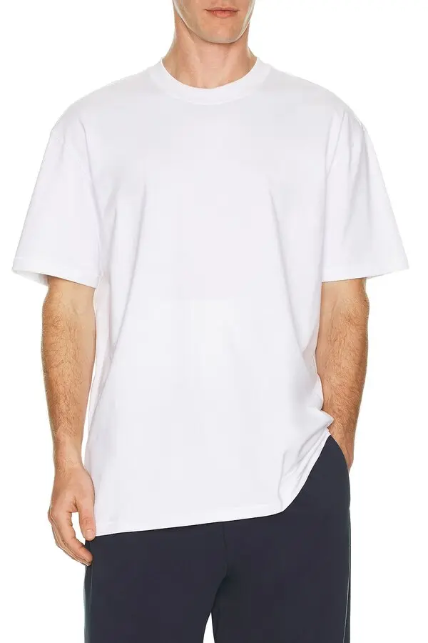 SKIMS Heavyweight Cotton T-shirt In Black - Chalk