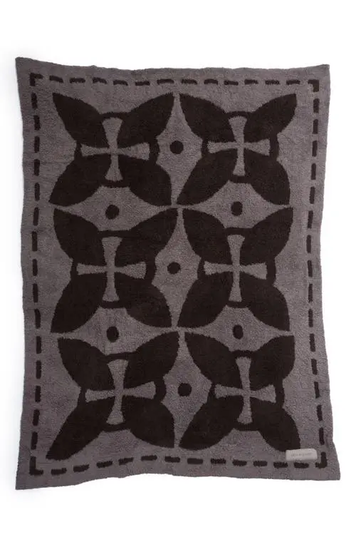Barefoot Dreams Covered In Prayer® Throw - Charcoal/espresso