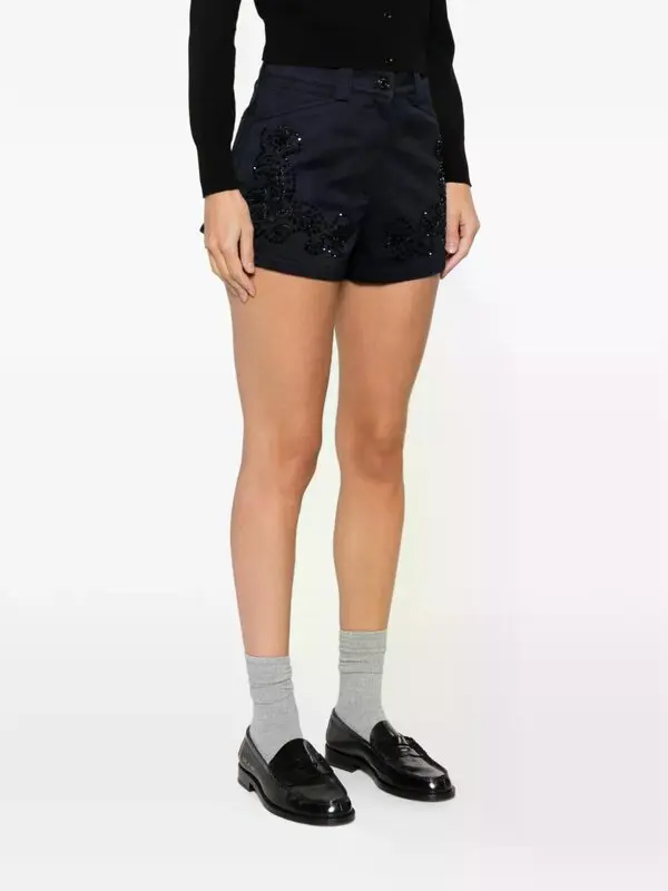 Sandro Embroidered Cotton Shorts