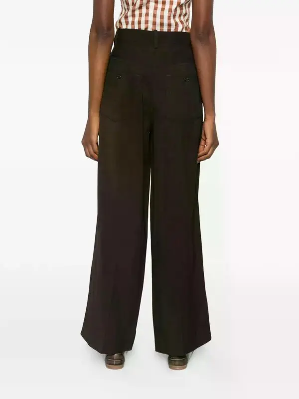 Sandro High-waisted Wide-leg Trousers